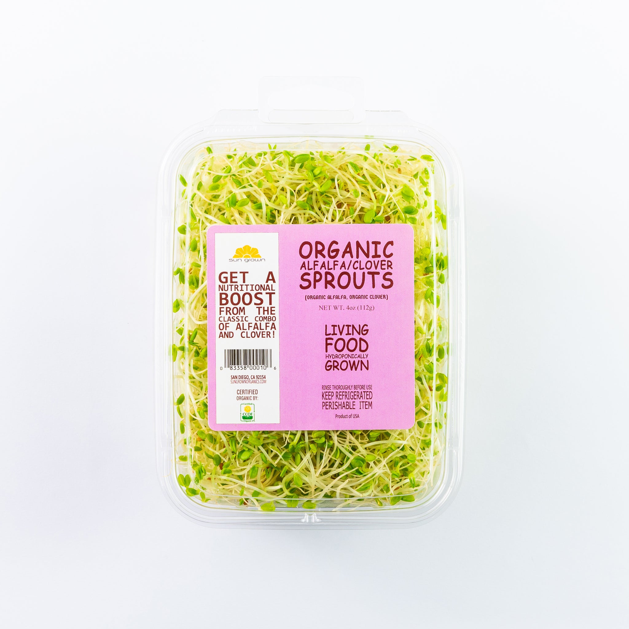 Organic Alfalfa & Clover Sprouts | Fresh Water-Grown | CCOF Certified ...